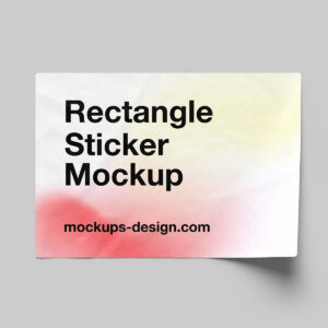 Rectangle Sticker Mockups Collection - Allmockups